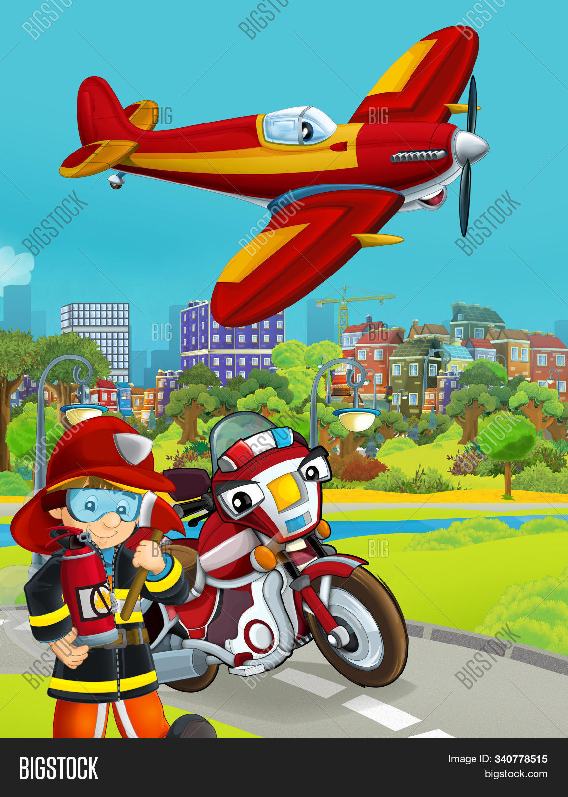Cartoon Scene Fire Image & Photo (Free Trial) | Bigstock