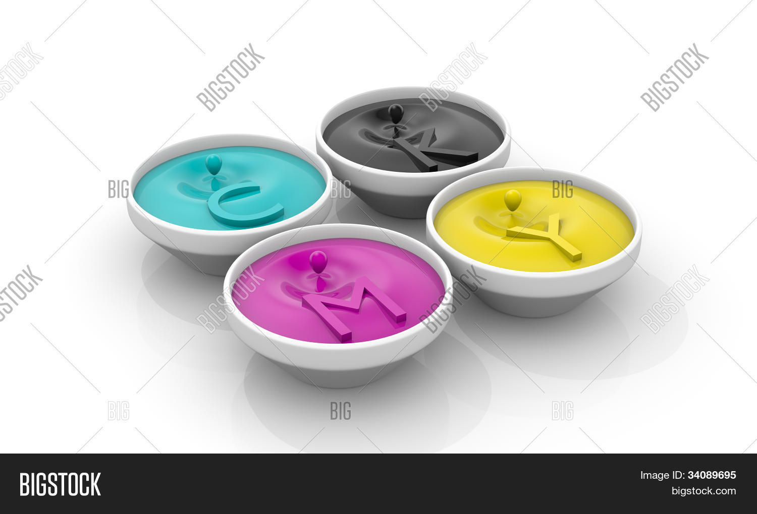 CMYK Liquid Inks Drop, Image & Photo (Free Trial) | Bigstock