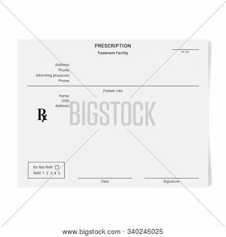 Blank Rx Form Medical Vector & Photo (Free Trial) | Bigstock