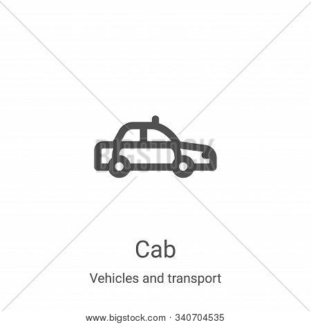 Cab Icon Isolated On Vector & Photo (Free Trial) | Bigstock