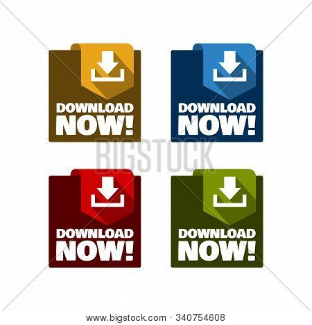 Download Now Button Vector & Photo (Free Trial) | Bigstock