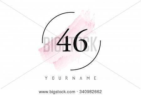 Number 46 Watercolor Vector & Photo (Free Trial) | Bigstock