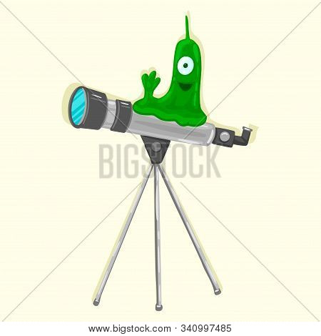 Alien Sitting On Vector & Photo (Free Trial) | Bigstock
