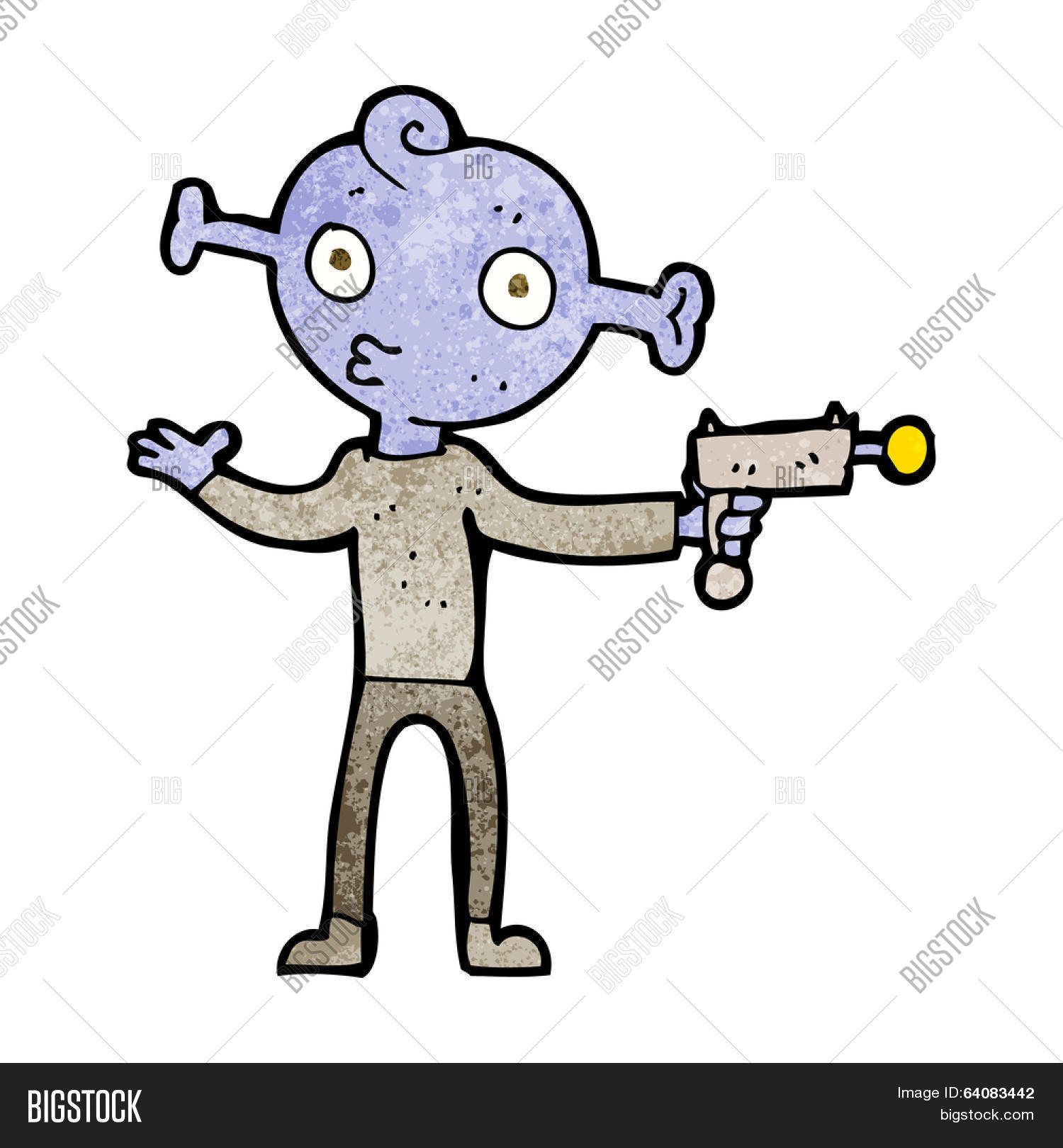 Cartoon Alien Ray Gun Vector & Photo (Free Trial) | Bigstock