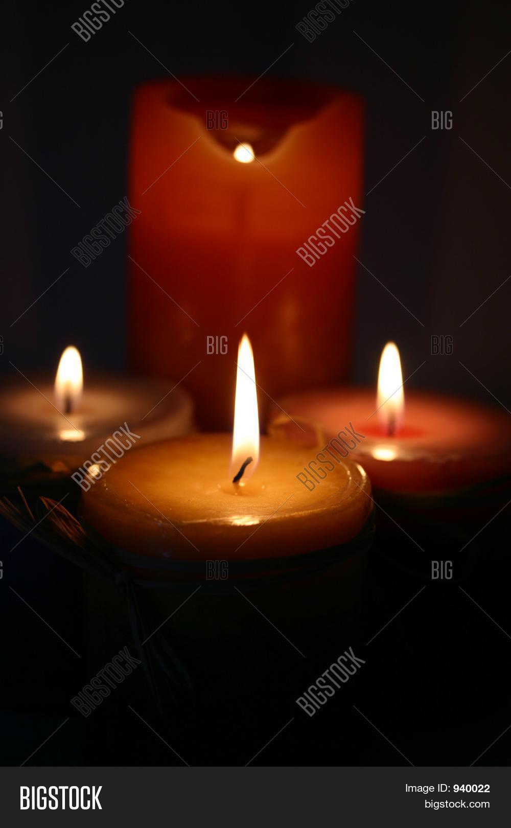 Four Candles Burning Image & Photo (Free Trial) | Bigstock
