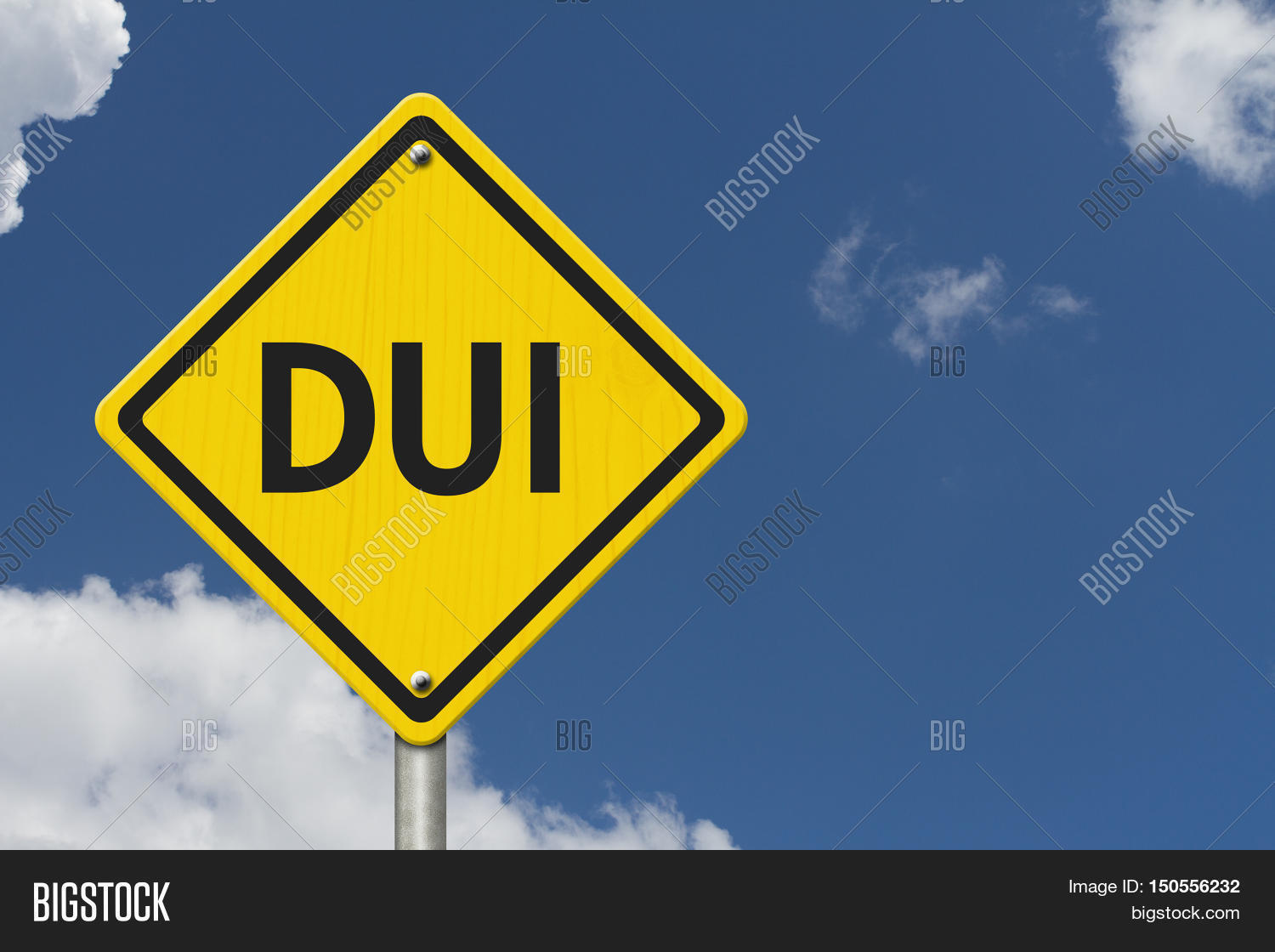 Yellow Warning DUI Image & Photo (Free Trial) | Bigstock