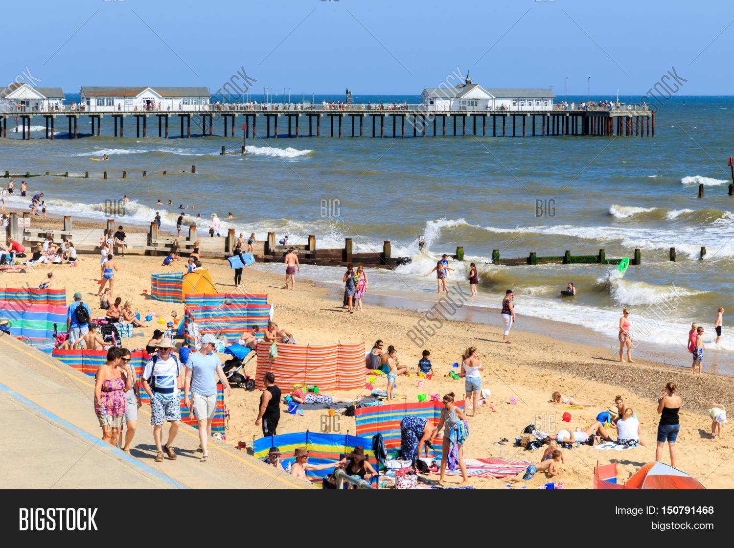 Crowded Beach Image & Photo (Free Trial) | Bigstock