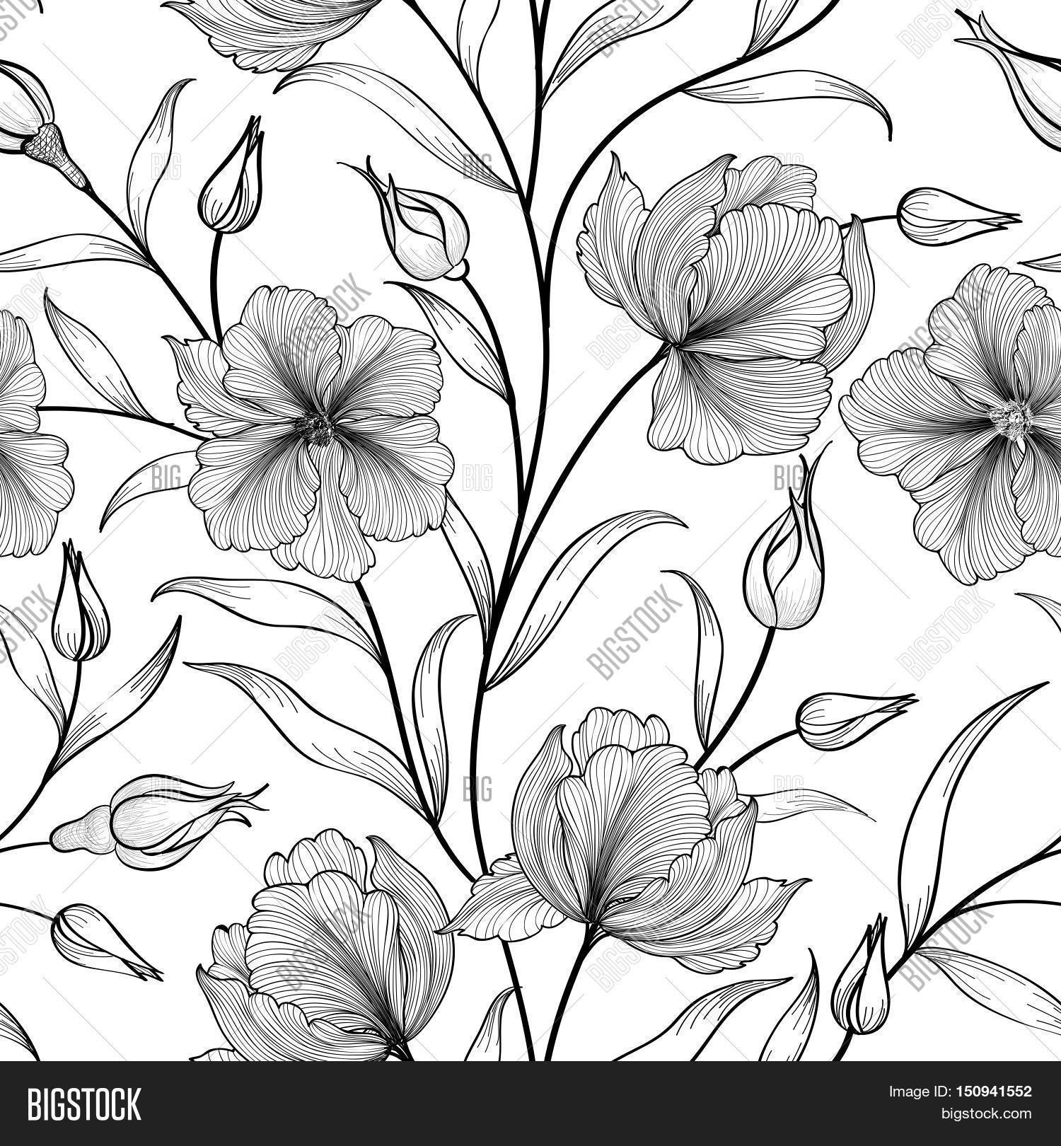 Floral Seamless Vector & Photo (Free Trial) | Bigstock