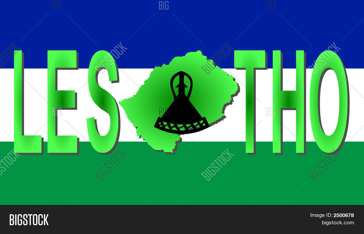 Lesotho Text Map Image & Photo (Free Trial) | Bigstock