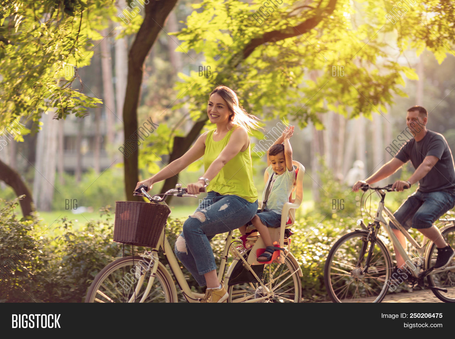 Happy Family Riding Image & Photo (Free Trial) | Bigstock