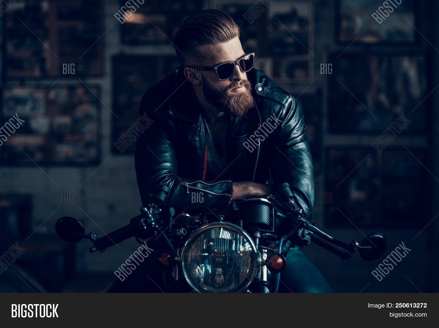 Young Bearded Biker Image & Photo (Free Trial) | Bigstock