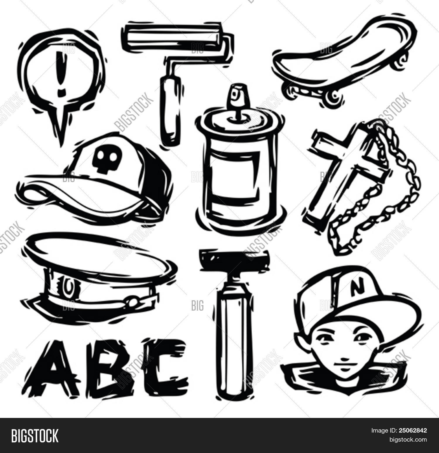 Set Hip-hop Elements Vector & Photo (Free Trial) | Bigstock