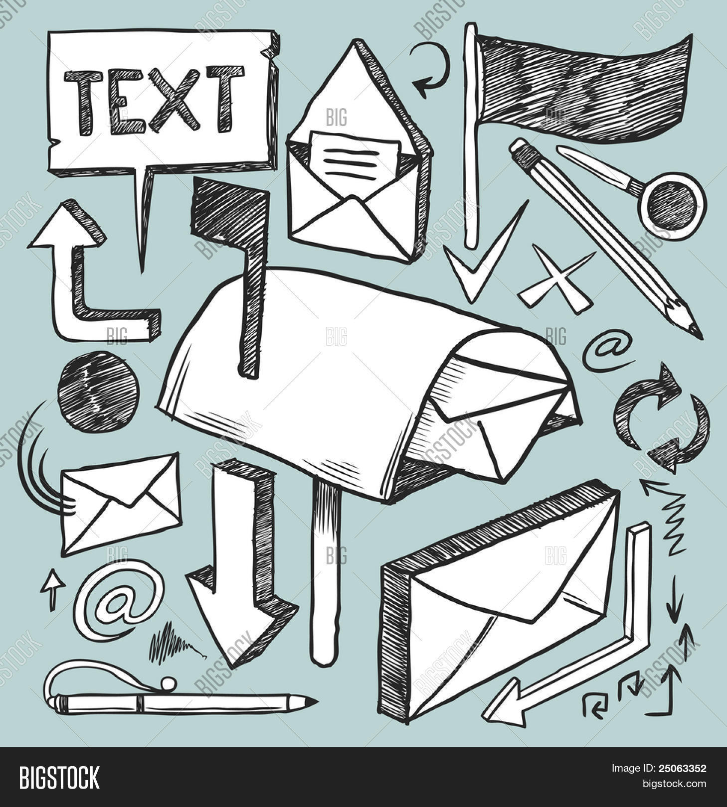 Communication Doodles Vector & Photo (Free Trial) | Bigstock