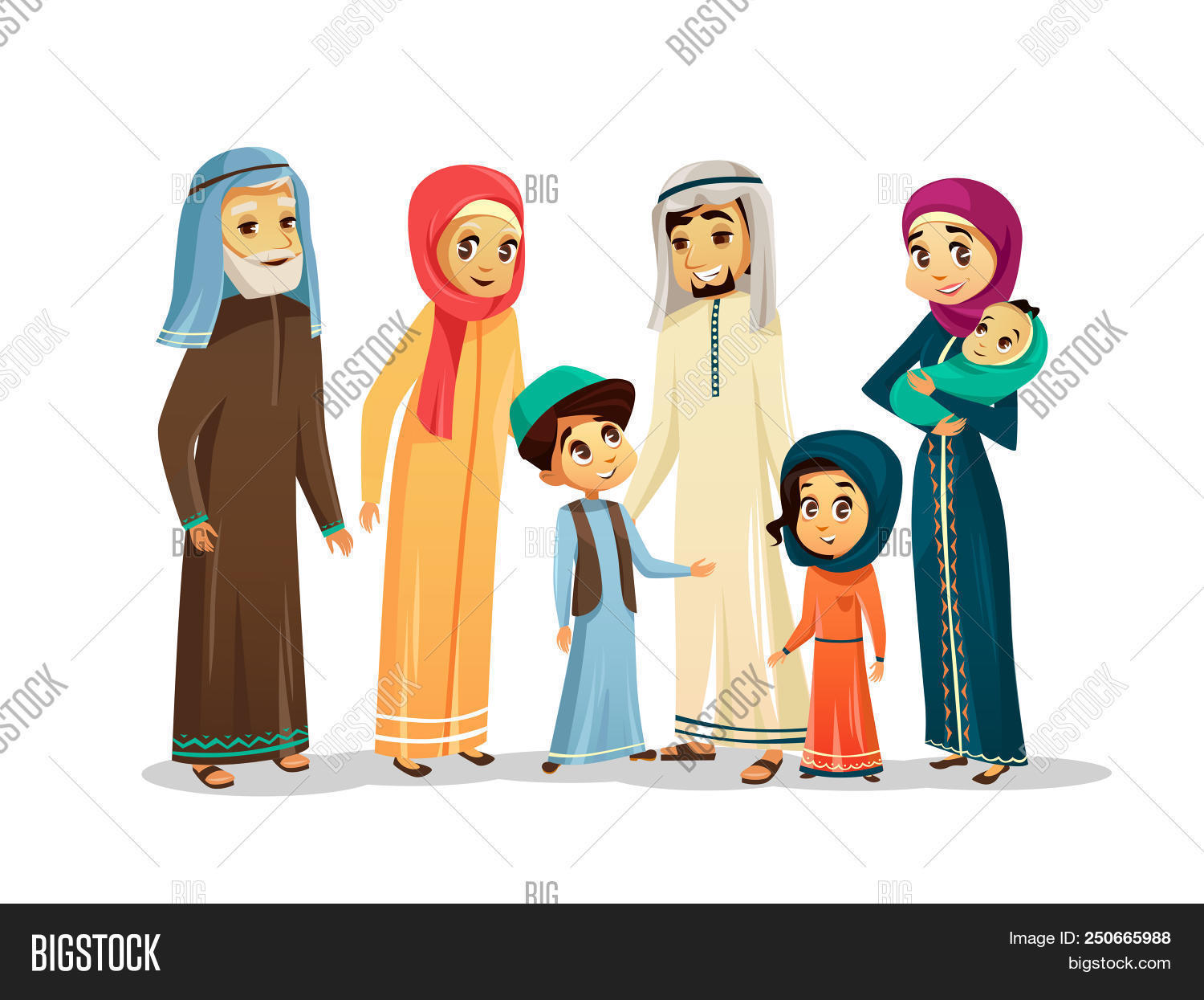 Cartoon Arab Family Image & Photo (Free Trial) | Bigstock