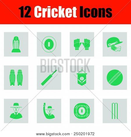 Cricket Icon Set. Vector & Photo (Free Trial) | Bigstock