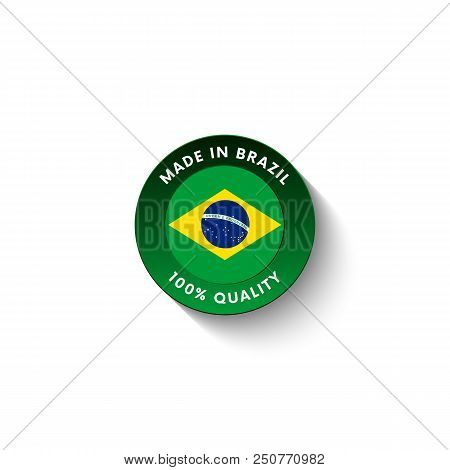 Made Brazil Badge Vector & Photo (Free Trial) | Bigstock