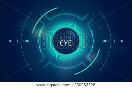 Digital Eye Hud Ui. Vector & Photo (Free Trial) | Bigstock