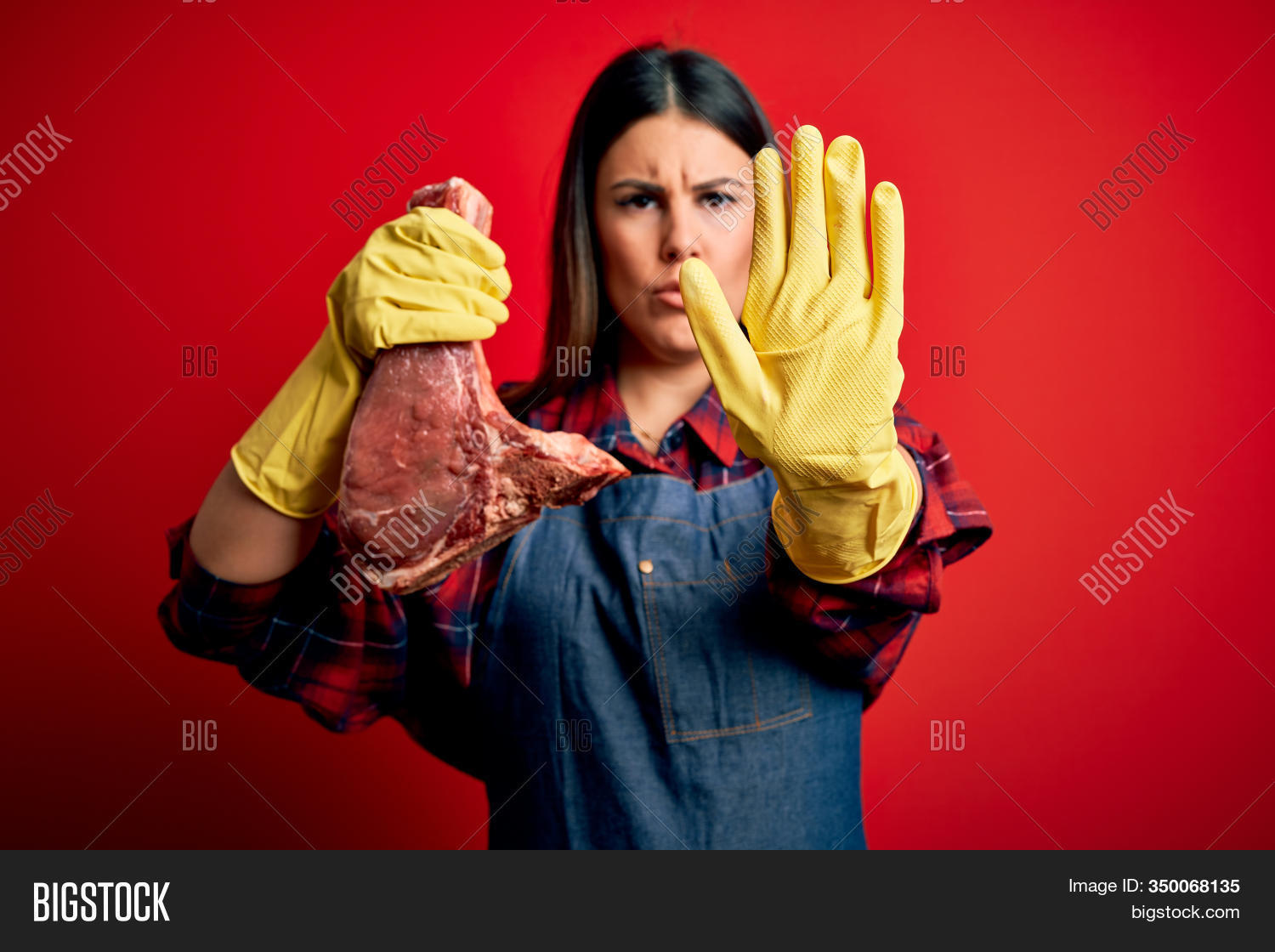 Young Butcher Woman Image & Photo (Free Trial) | Bigstock
