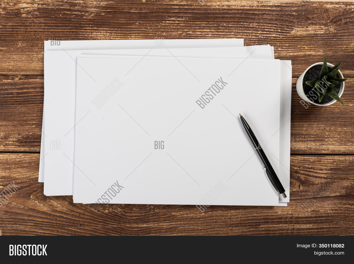 A4 White Paper Pen On Image & Photo (Free Trial) | Bigstock