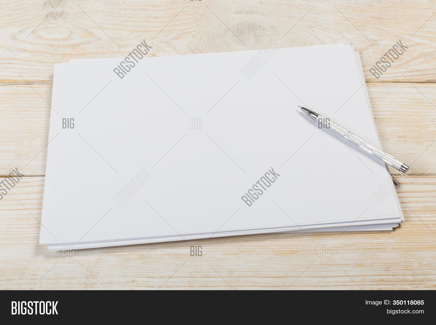 A4 White Paper Pen On Image & Photo (Free Trial) | Bigstock