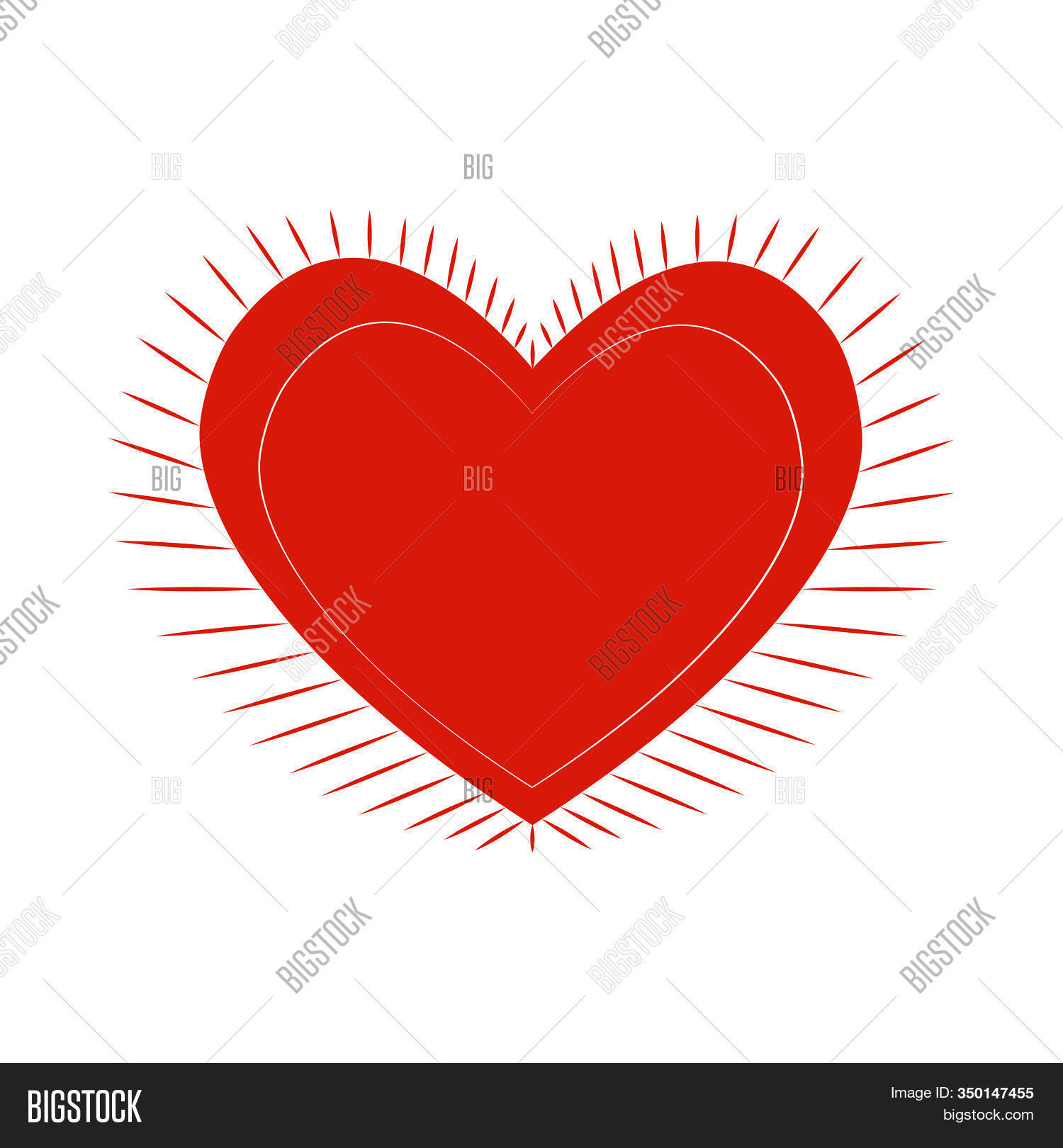 Vector Heart Outline Vector & Photo (Free Trial) | Bigstock