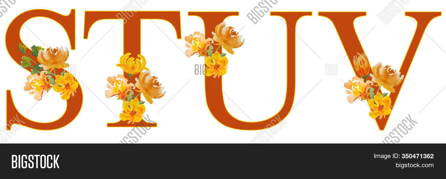 Font Letter S T U V Image & Photo (Free Trial) | Bigstock