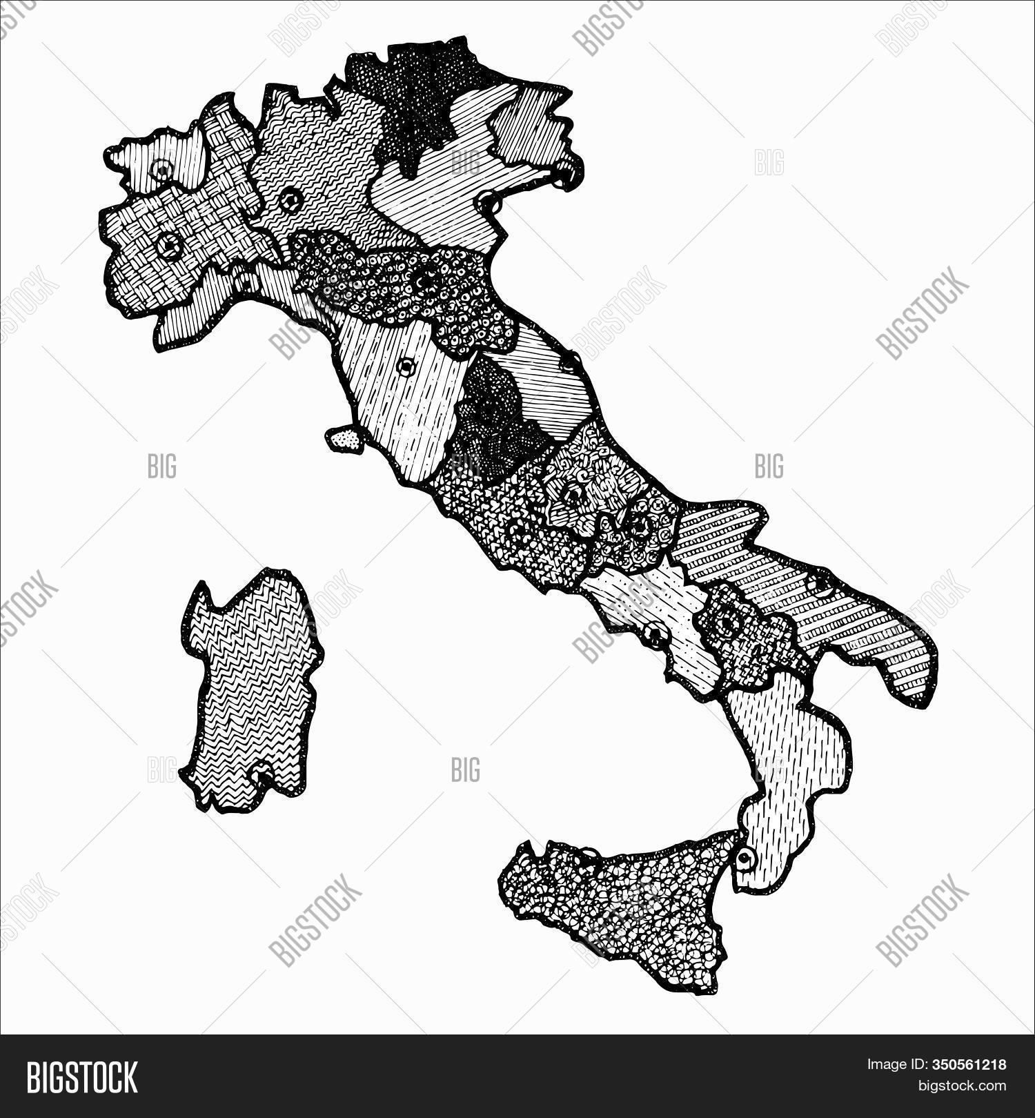 Map Italy Bright Image & Photo (Free Trial) | Bigstock