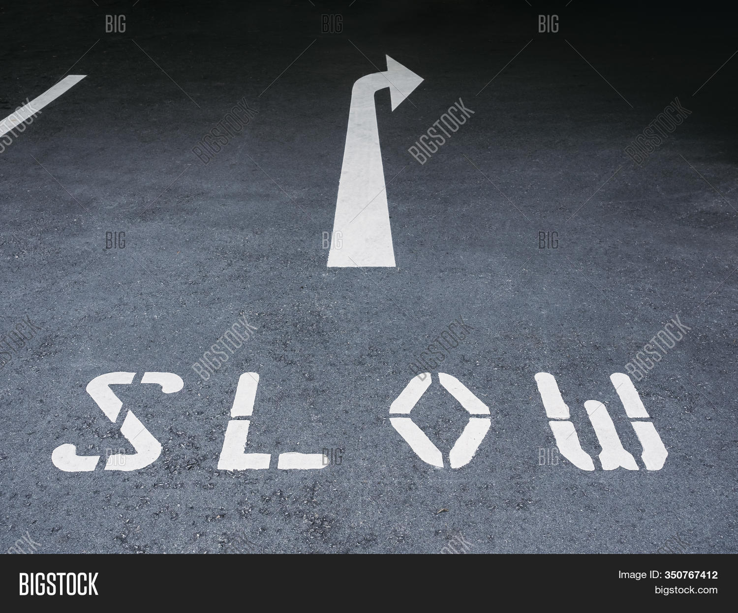 Slow Arrow Road Sign Image & Photo (Free Trial) | Bigstock