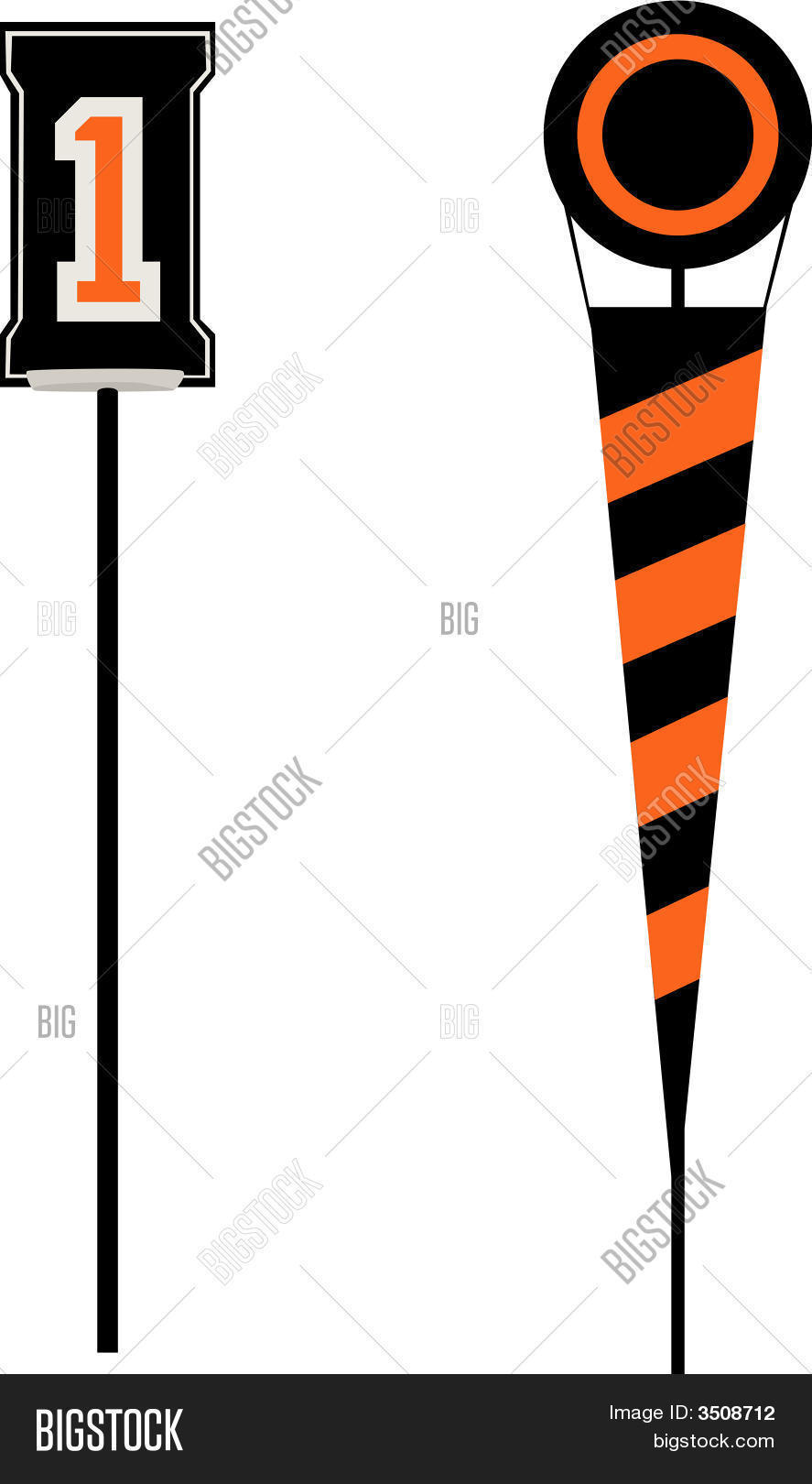 Football Markers Vector & Photo (Free Trial) | Bigstock