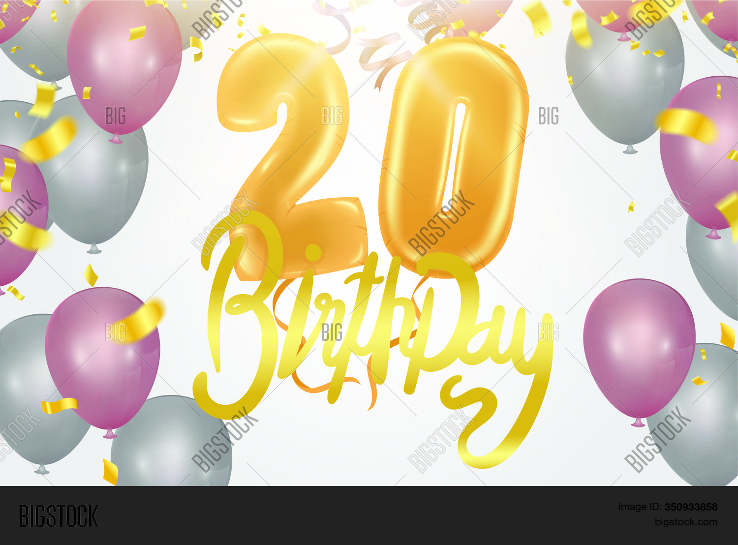 20th Birthday Party Vector & Photo (Free Trial) | Bigstock
