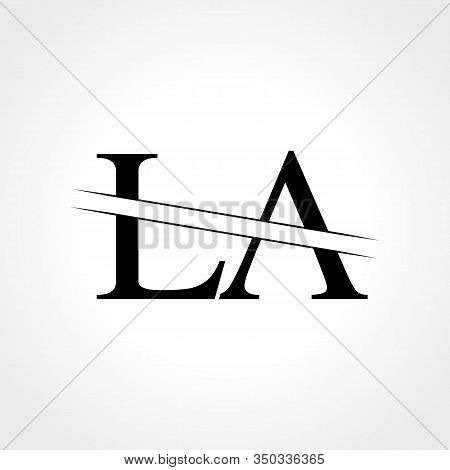 Initial La Letter Vector & Photo (Free Trial) | Bigstock