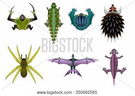 Set Scary Monsters Vector & Photo (Free Trial) | Bigstock