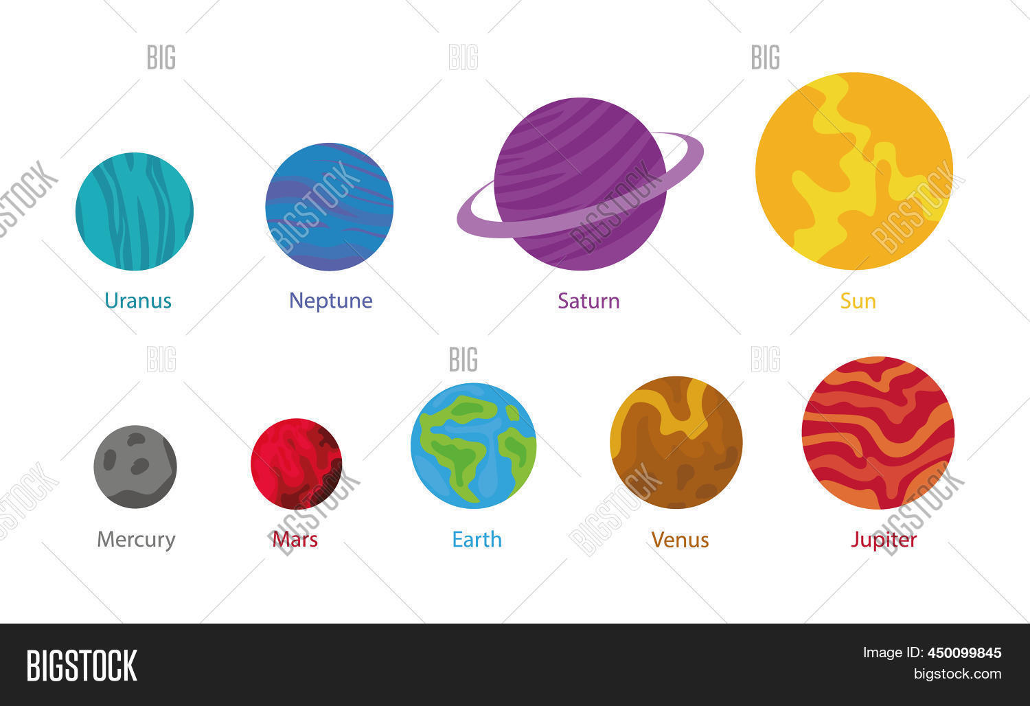 Cartoon Planets Set Image & Photo (Free Trial) | Bigstock