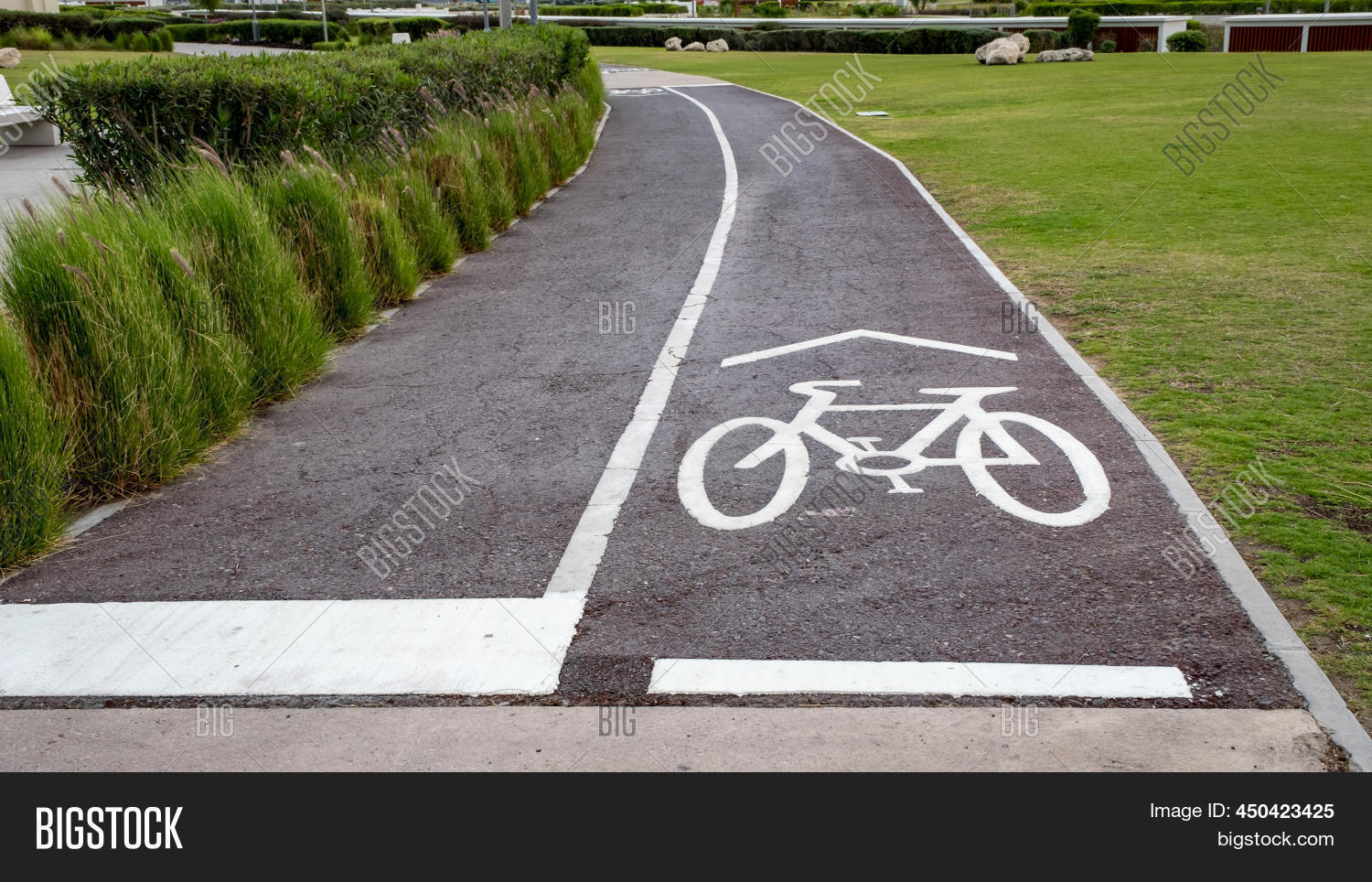 Cycle Lane Markings On Image & Photo (Free Trial) | Bigstock