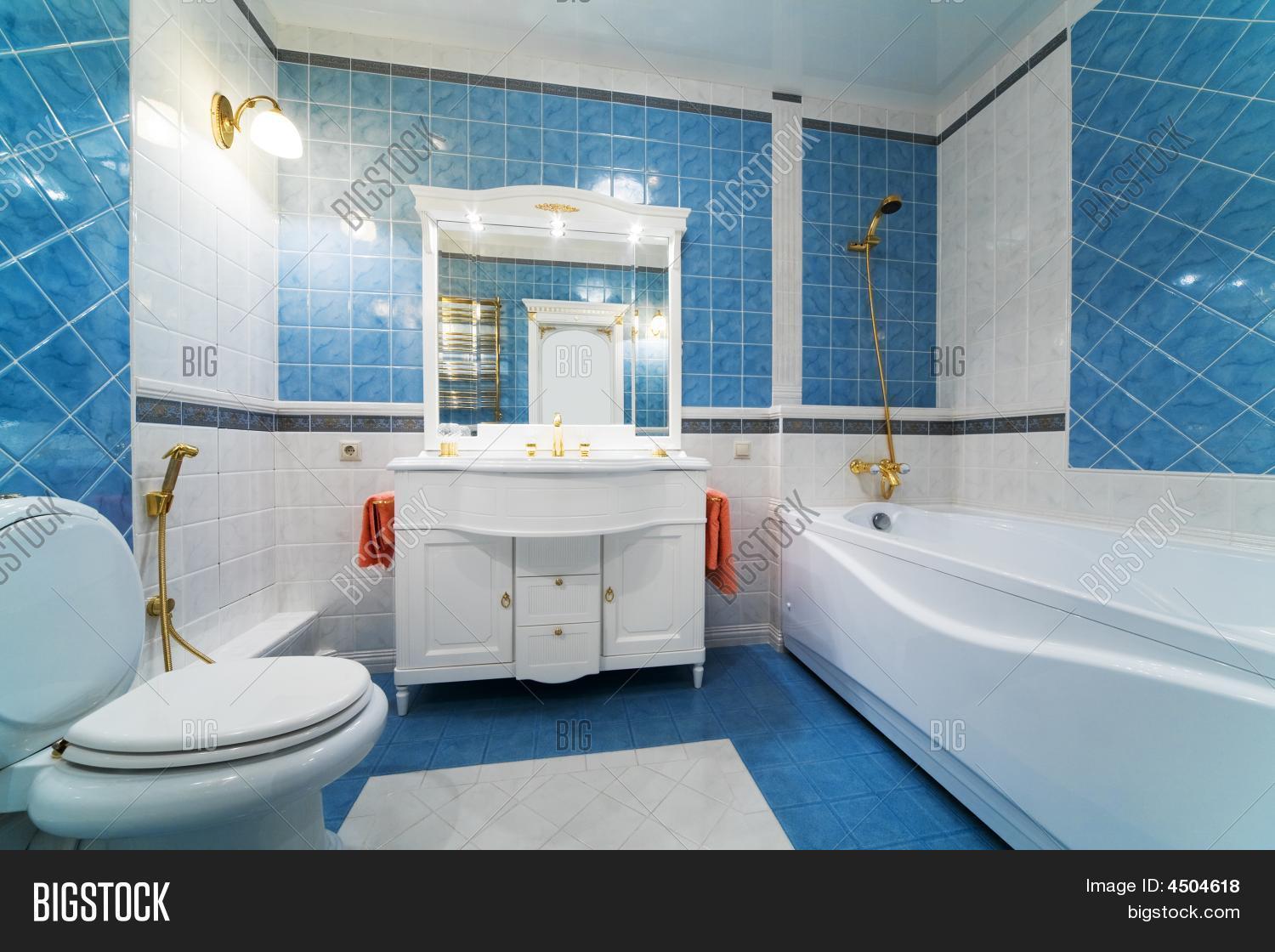Blue Bathroom Image & Photo (Free Trial) | Bigstock