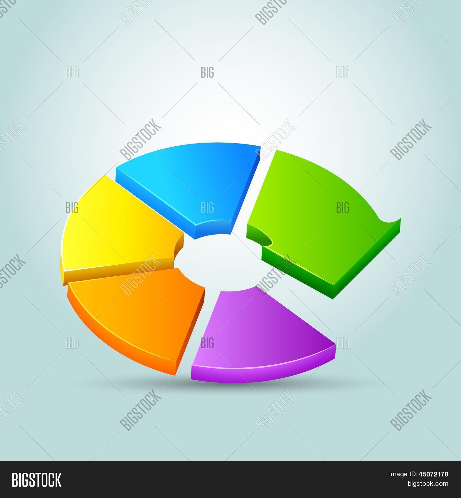 Arrow Shape Pie Chart Vector & Photo (Free Trial) | Bigstock