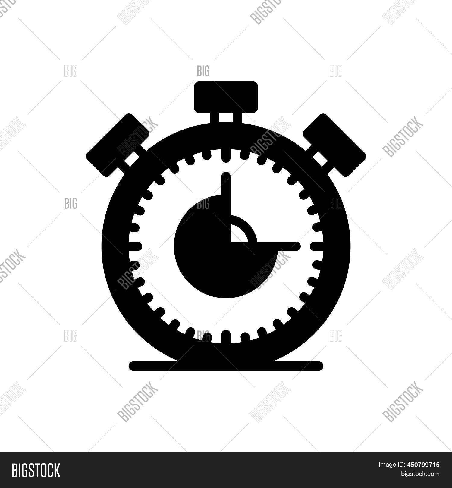 Black Solid Icon Timer Image & Photo (Free Trial) | Bigstock