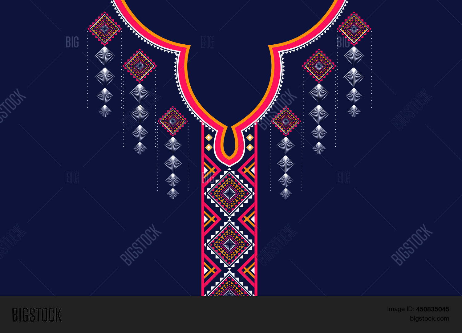 Ethnic Neck Vector & Photo (Free Trial) | Bigstock