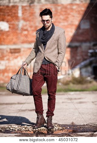 Fashion Fashionable Man Model Posing Sexy Standing Images ...