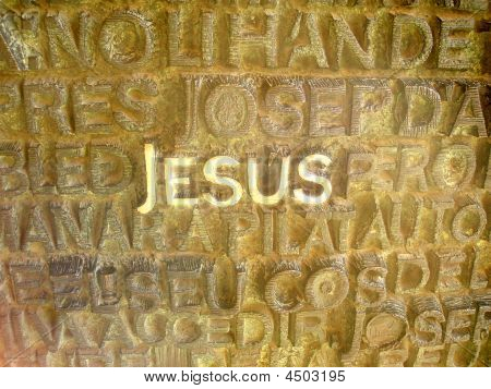 Jesus Written Metalic Image & Photo (Free Trial) | Bigstock