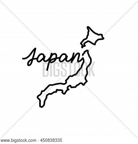 Japan Outline Map Vector & Photo (Free Trial) | Bigstock