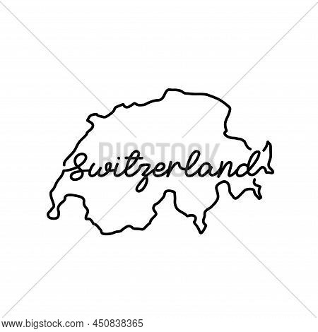 Switzerland Outline Vector & Photo (Free Trial) | Bigstock