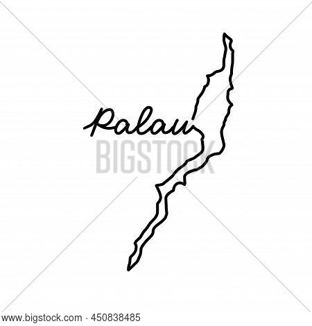 Palau Outline Map Vector & Photo (Free Trial) | Bigstock