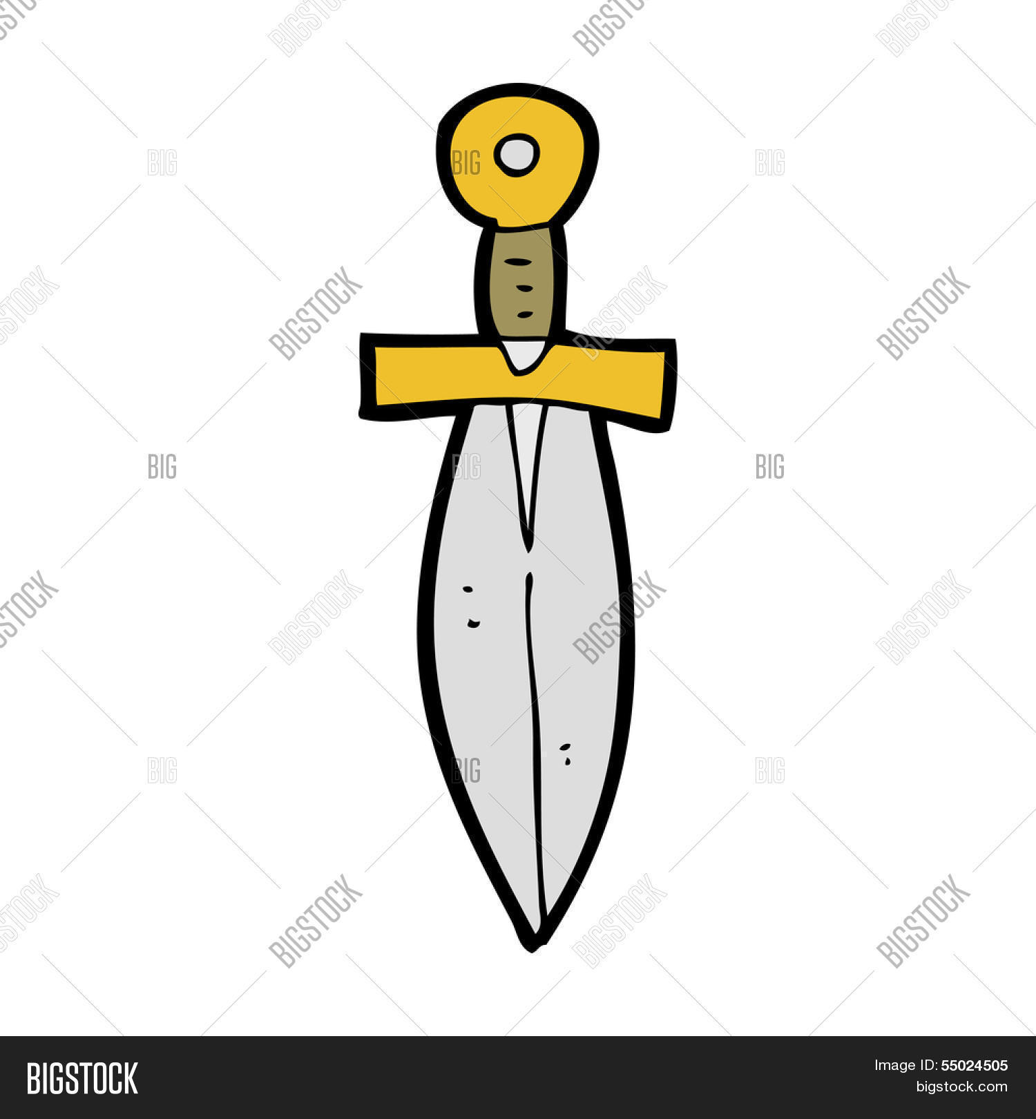 Cartoon Old Dagger Vector & Photo (Free Trial) | Bigstock