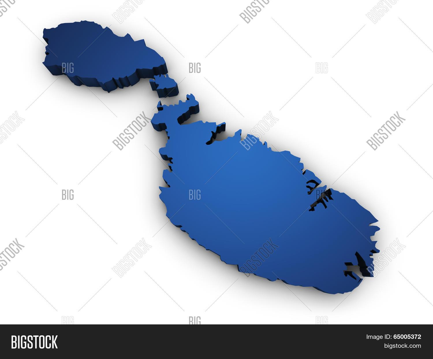 Map Malta 3D Shape Image & Photo (Free Trial) | Bigstock
