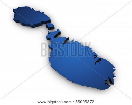 Map Malta 3D Shape Image & Photo (Free Trial) | Bigstock