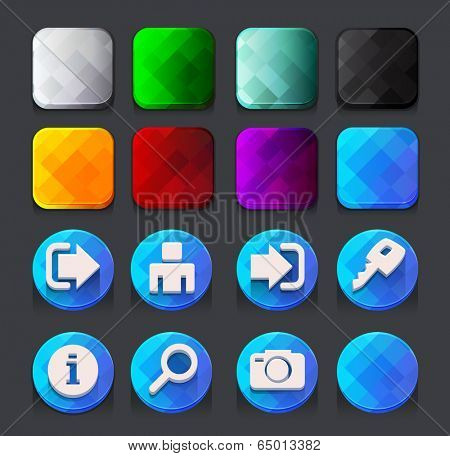 Blue Web Icons Vector & Photo (Free Trial) | Bigstock