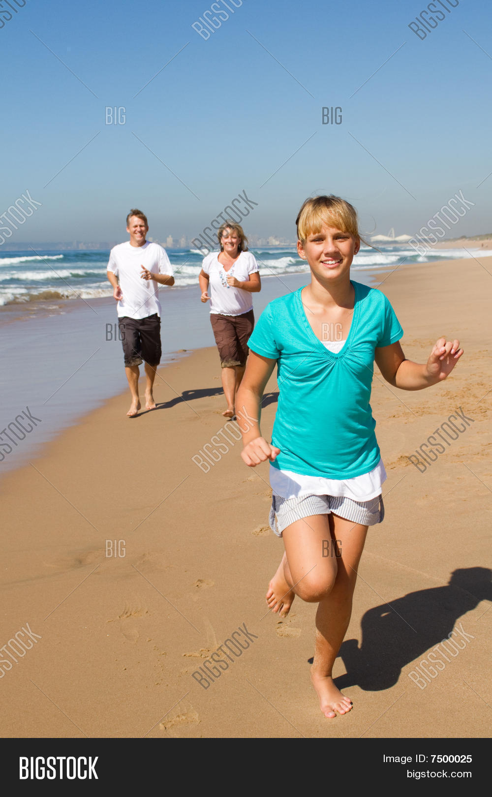 Teen Running On Beach Image & Photo (Free Trial) | Bigstock