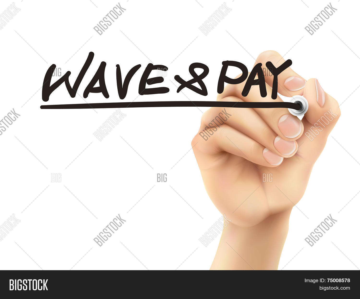 Wave Pay Words Vector & Photo (Free Trial) | Bigstock