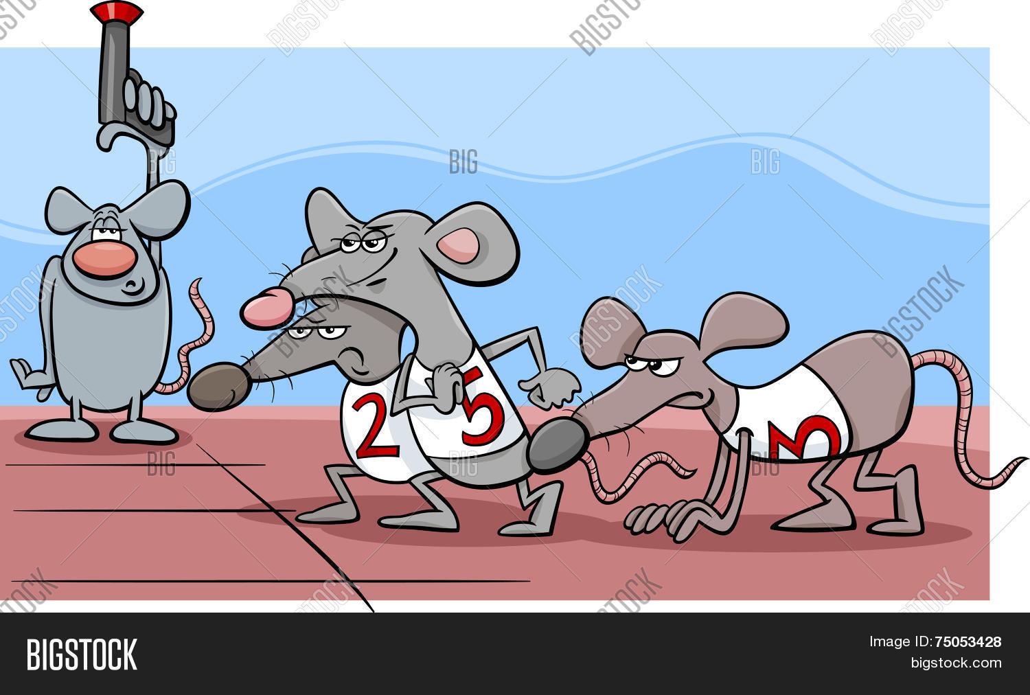 Rat Race Cartoon Vector & Photo (Free Trial) | Bigstock